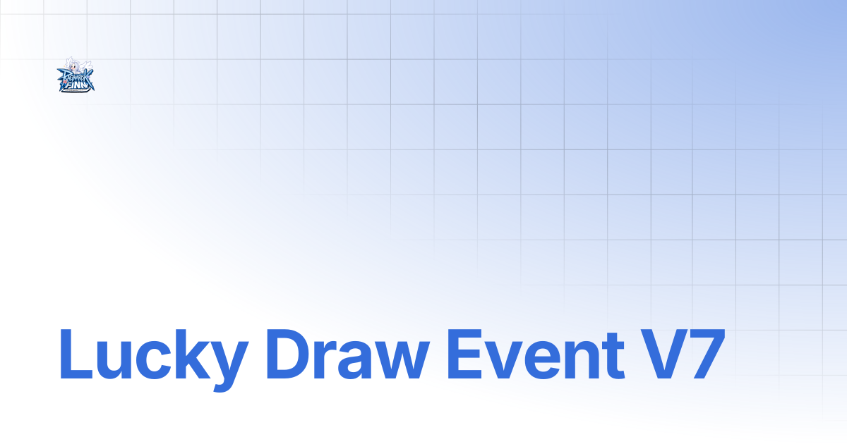Lucky Draw Event V7 | finnro-classic